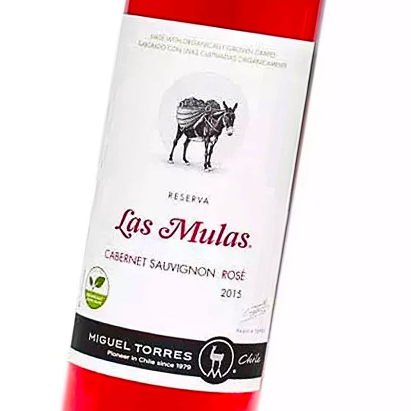 Vino Rosé Orgánico Cabernet Sauvignon Las Mulas Botella 750ml - Wong.pe
