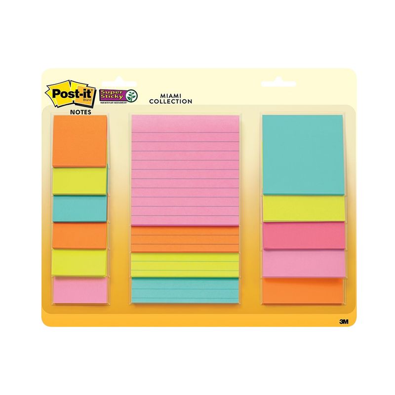 Post It Set De Notas Adhesivas Miami Collection Pack 675 Unid
