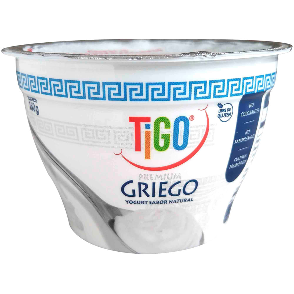 Yogurt Premium Tigo Natural Vaso 160 g - Wong.pe