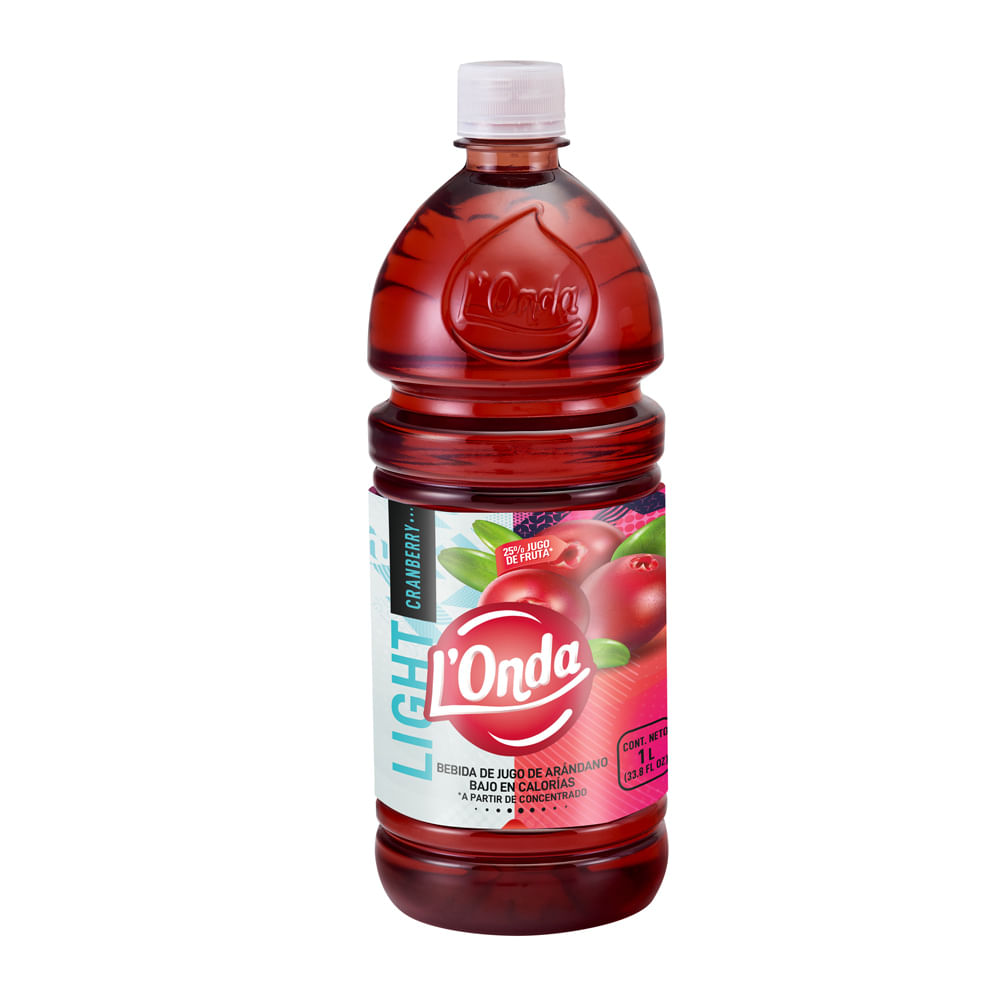Bebida de Cranberry L'Onda Light Botella 1L