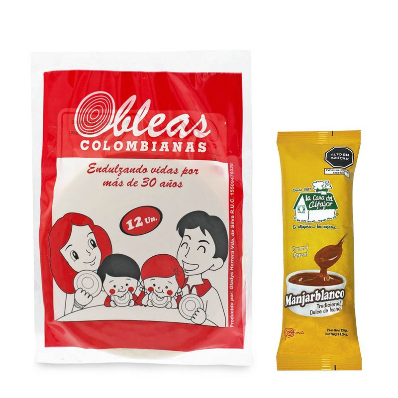 Obleas Colombianas con Manjar Blanco 12un - Wong.pe